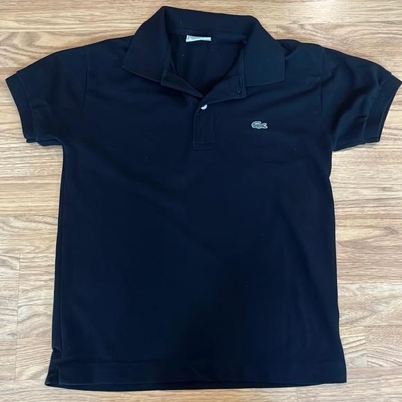 Lacoste | Tops | Lacoste Polo Shirt Size 2 Black Check Measurements ...